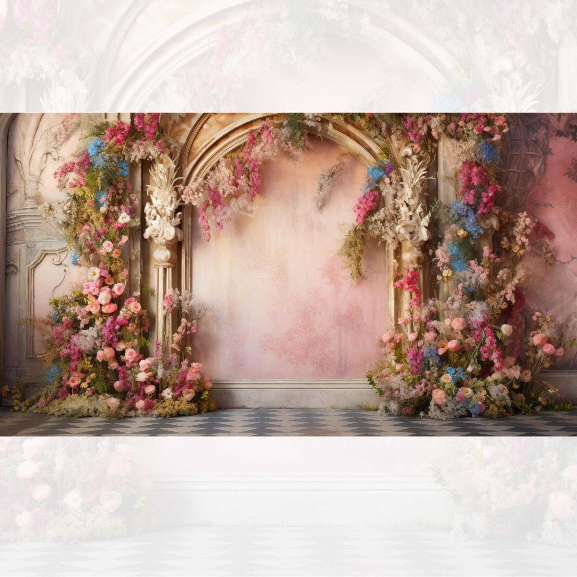Victorian Floral Archway Photography Backdrops (digital Download ...