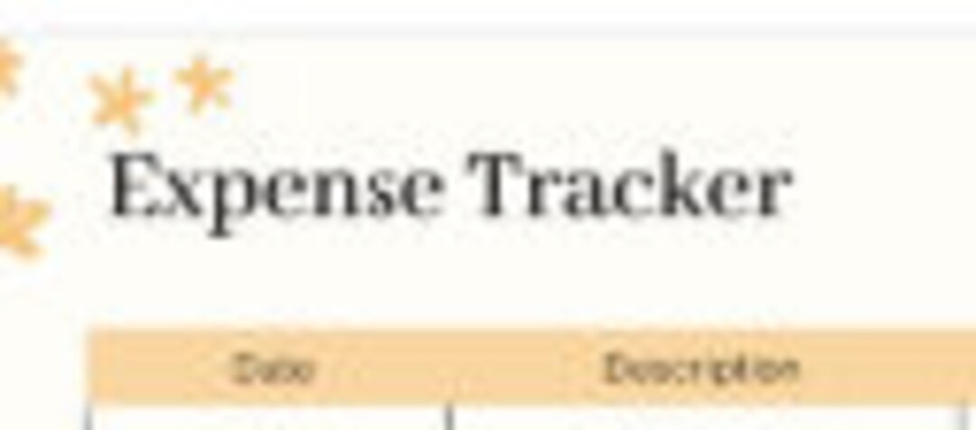 Basic Expense Tracker - Etsy