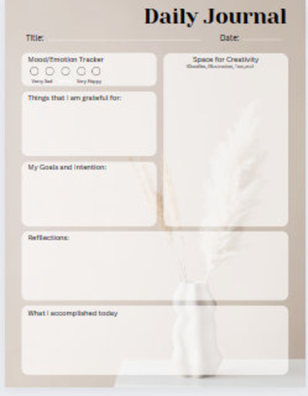 Simple Daily Journal - Etsy