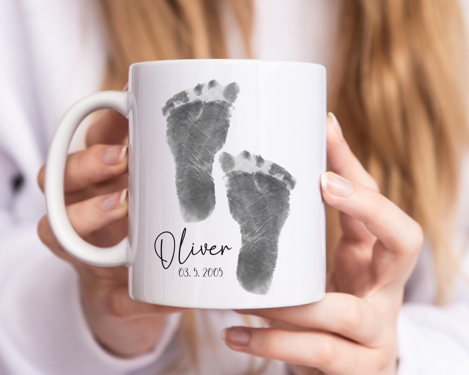 Personalized Footprint Mug: New Parent Keepsake Gift - Etsy