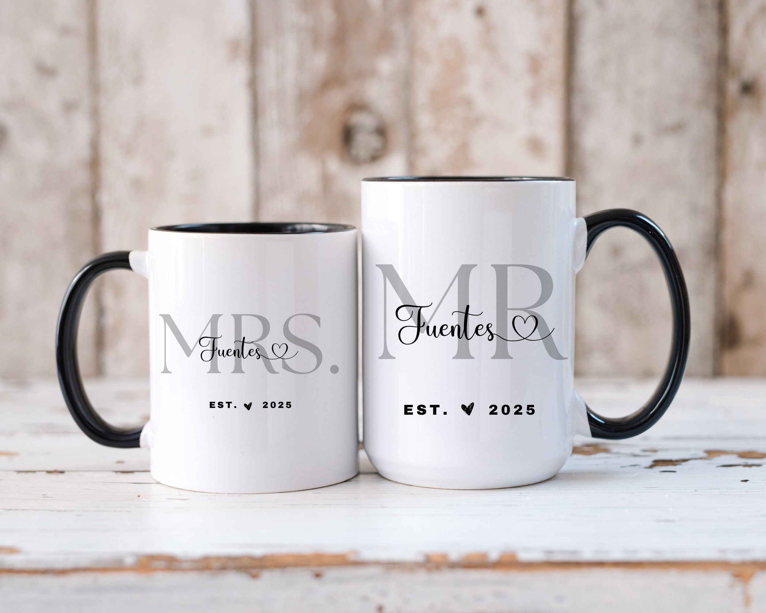 Personalized Mr and Mrs Coffee Mugs, Custom Mr Mrs Coffee Mugs, Husband ...