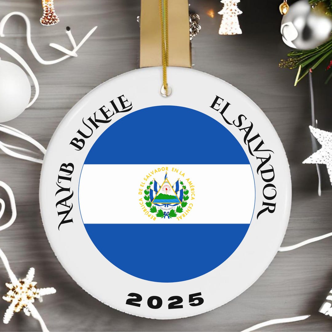 Nayib Bukele El Salvador Flag Christmas Ornament - Etsy