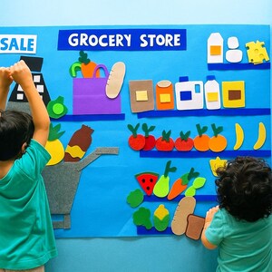 Supermarket Felt Activity for Kids, Montessori Grocery Store , Felt ...