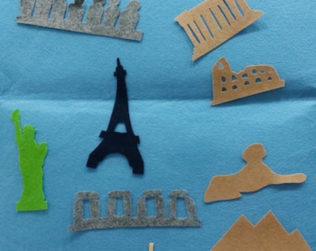 Felt Landmarks of the World for Kids / Montessori Learning / Back to ...