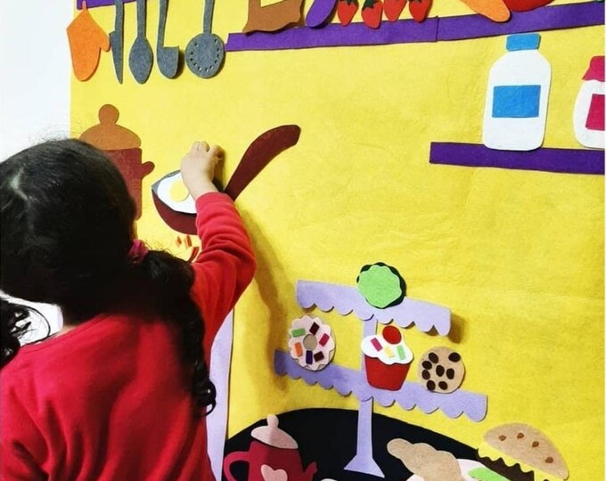 Cooking Montessori Felt Activity for Kids / Kitchen Utensils / Felt ...