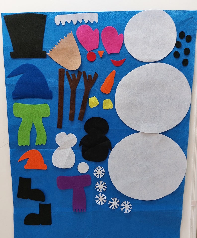 Snowman Felt Activity for Kids / Kid's Birthday Gift / Montessori ...