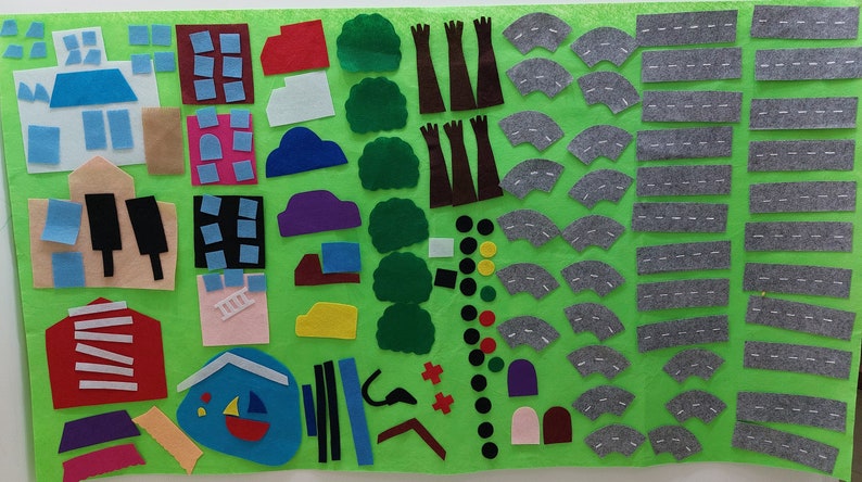Pattern for Car's Track Felt Board for Kids // DIY a Felt Board // Felt ...