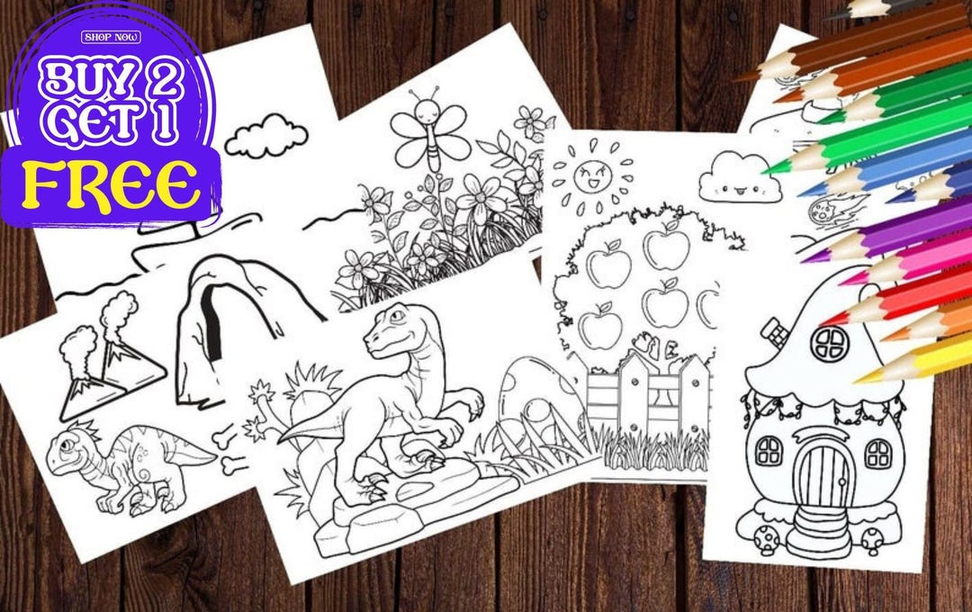 Printable Coloring Pages for Kids // 51 Coloring Pages // Instant ...