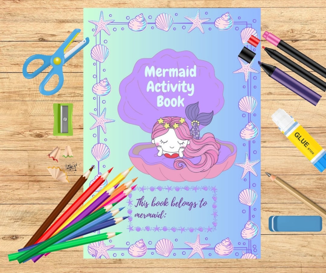 Mermaid Printable Activity Book for Kids // Activity Sheets // Instant ...