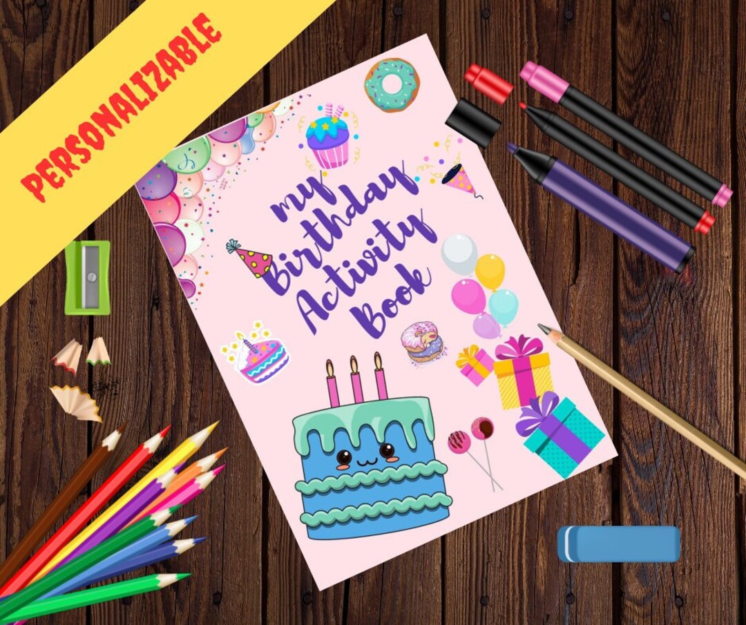 My Birthday Personalized Printable Activity Book for Kids // - Etsy
