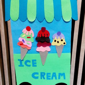 Ice Cream Felt Activity Pdf Pattern, Montessori Activity for Kids, at ...