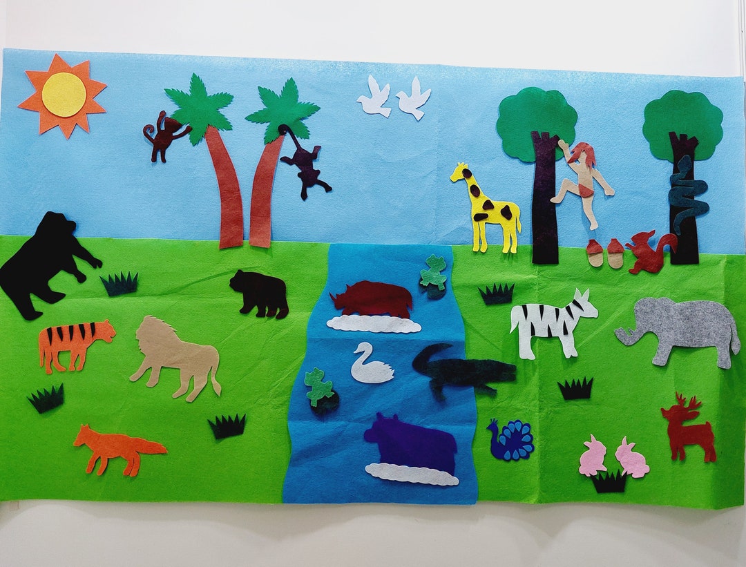 Jungle Animals Kids Felt Activity / Forest Animals / Zoo /montessori ...