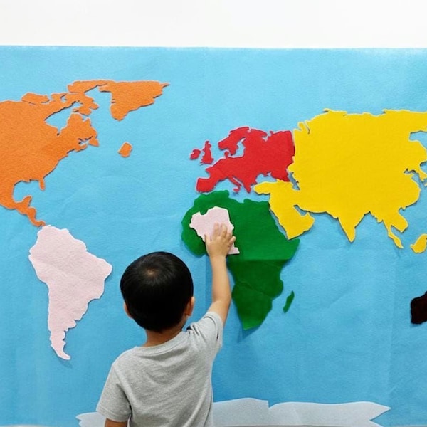 Felt World Map - Etsy