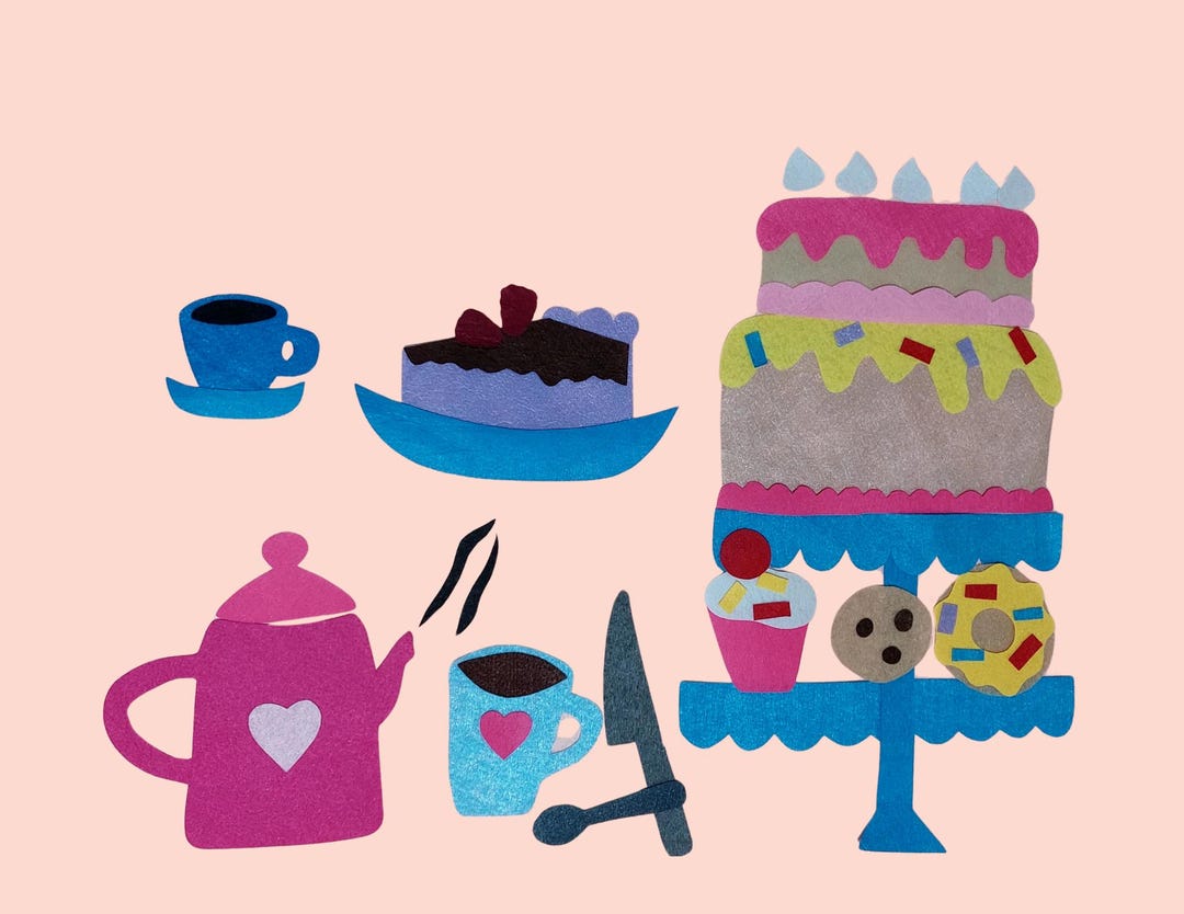 Tea Party Montessori Felt Activity for Kids / Felt Food / Large Quiet ...
