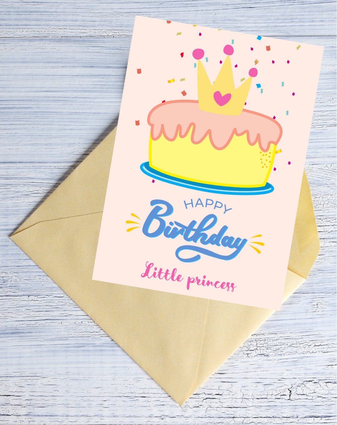 Happy Birthday Little Princess Printable Card / Instant Download ...