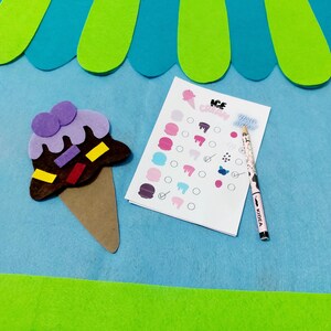 Ice Cream Felt Activity Pdf Pattern, Montessori Activity for Kids, at ...