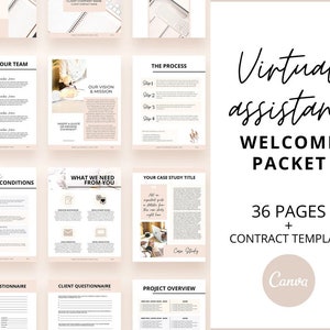 Virtual Assistant Welcome Packet | VA Client Onboarding | VA Contract ...