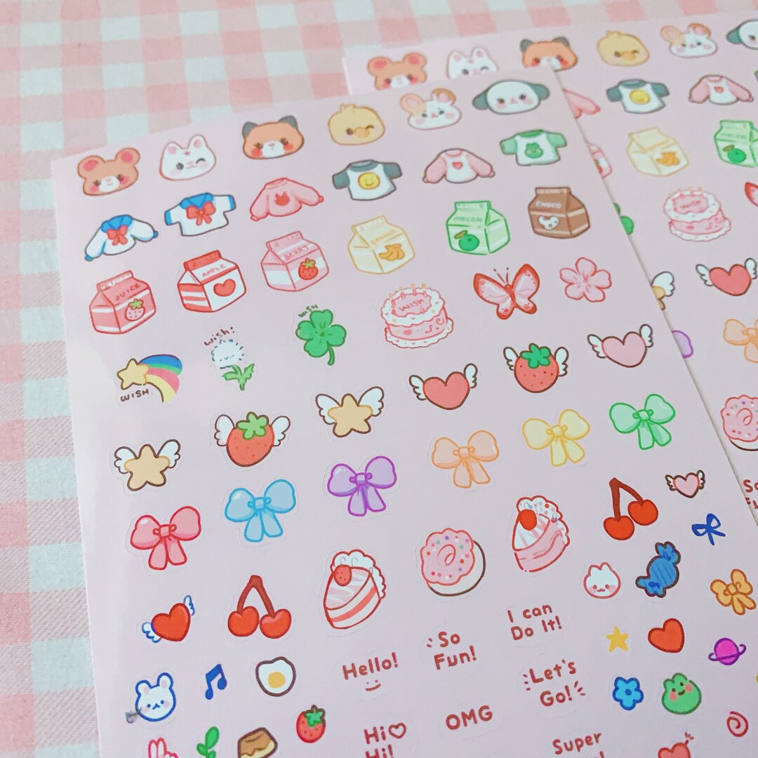 Cute Friends 100+ Mini Deco Sticker Collection Heart Stickers Journal ...
