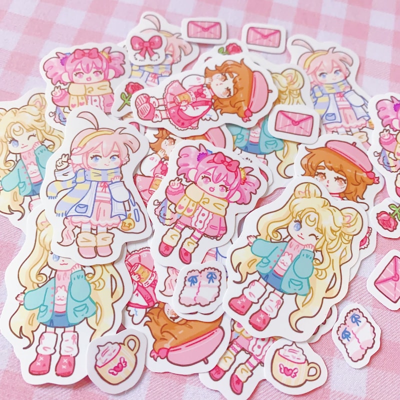 Buy Kawaii Girl Stickers Online In India - Etsy India