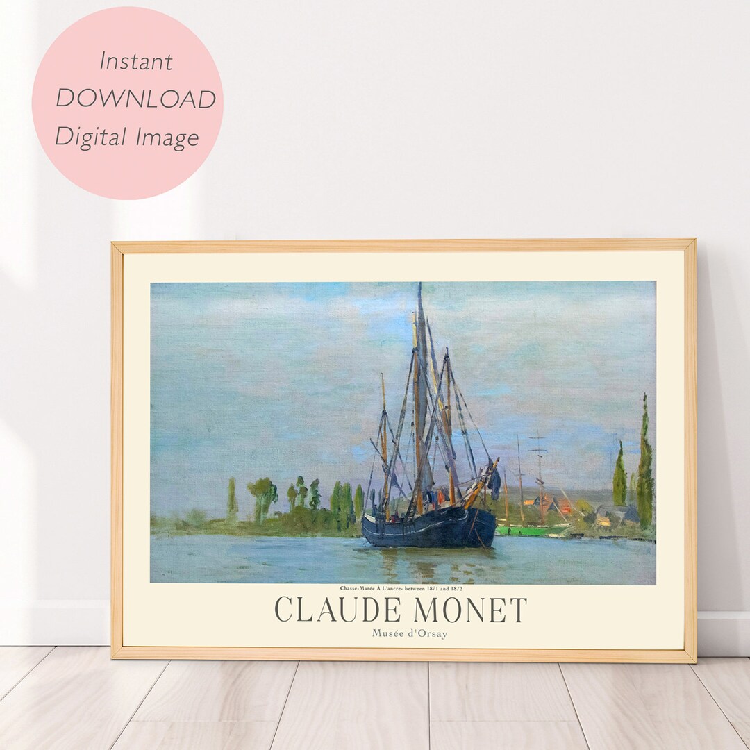 Digital Print, Claude Monet Art, Printable Wall Art, Claude Monet ...