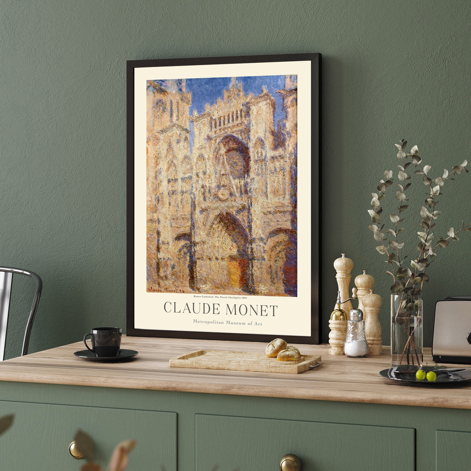 Digital Print, Claude Monet, Printable Wall Art, Rouen Cathedral Claude ...