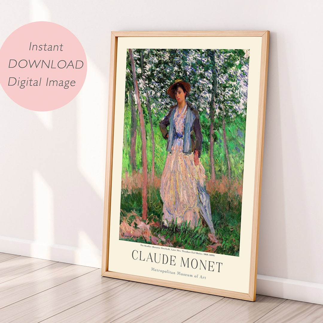 Digital Print, Claude Monet Art, Printable Wall Art, the Stroller by ...