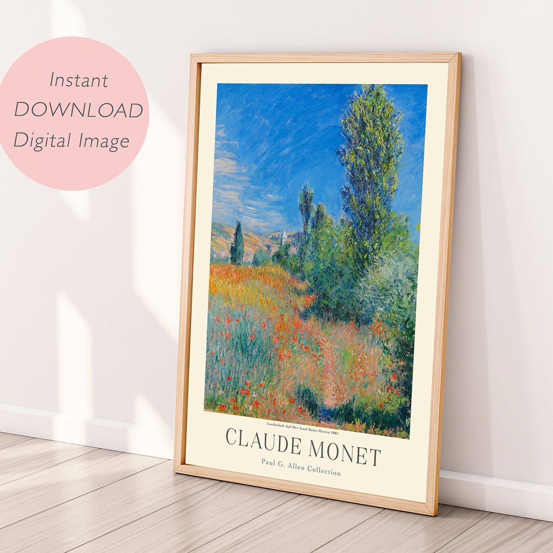 Digital Print, Claude Monet Art, Printable Wall Art, Paysage Dans by ...