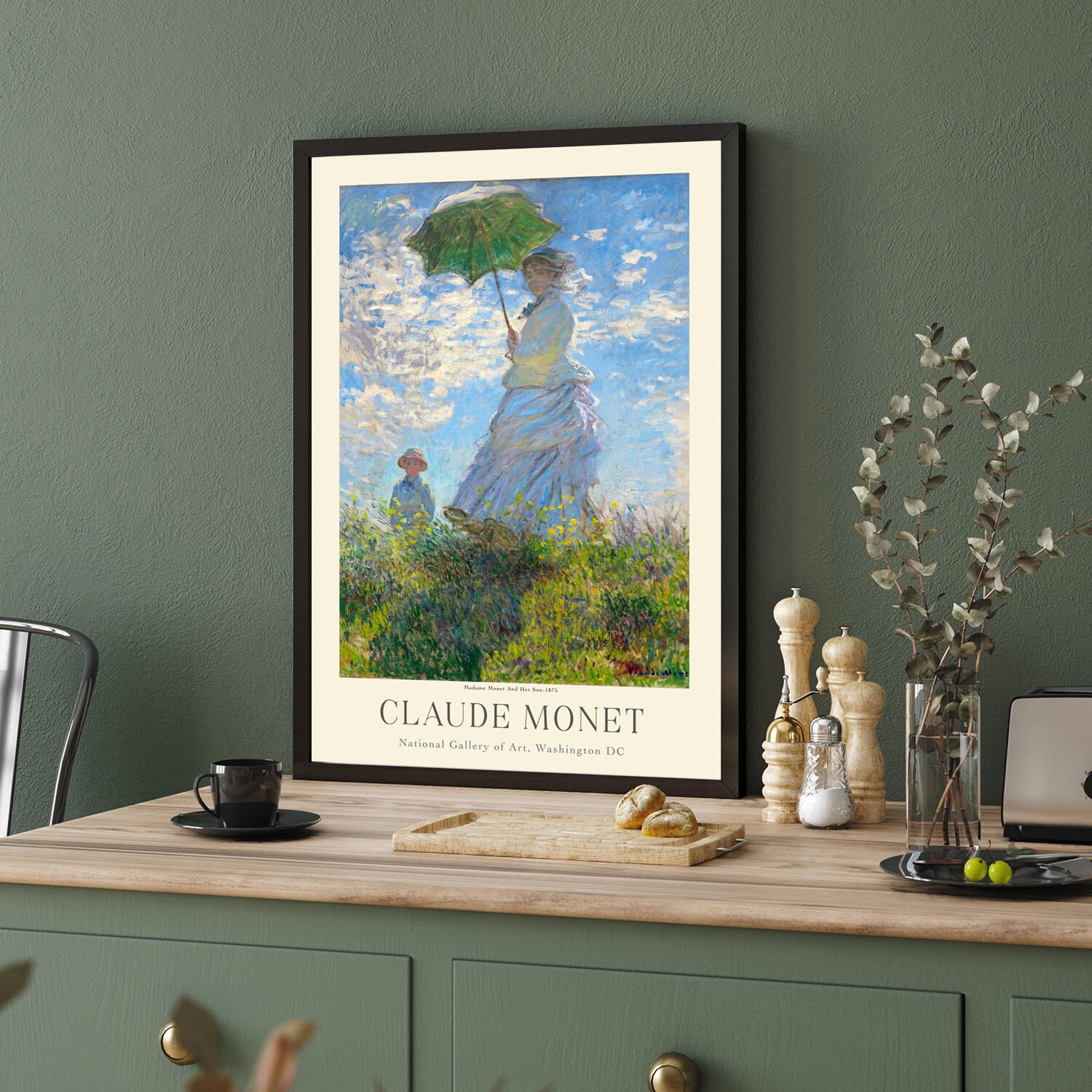 Digital Print, Claude Monet Art, Printable Art, Madame Monet and Her ...