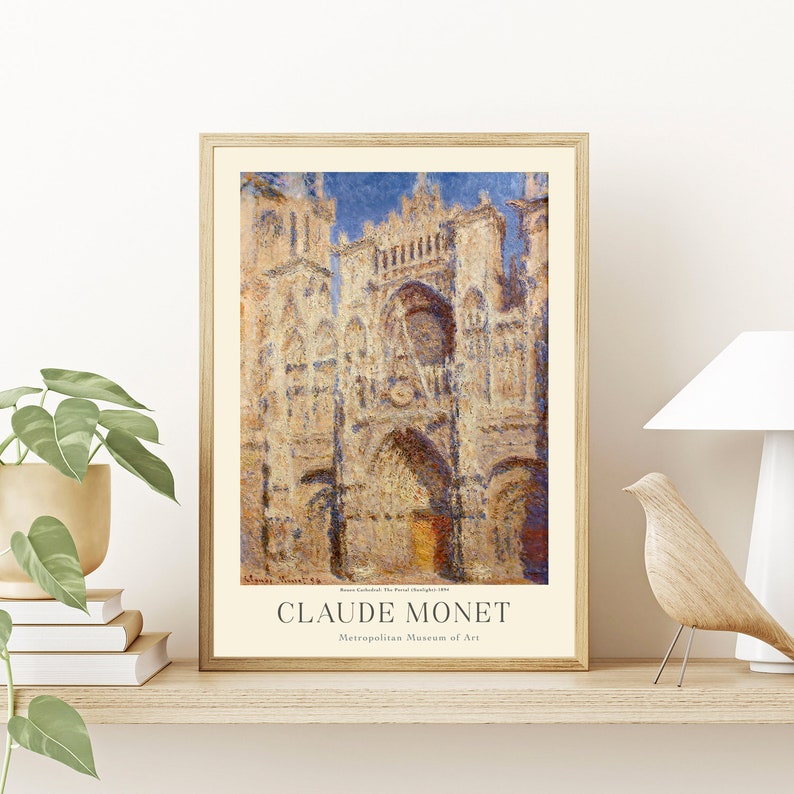 Digital Print, Claude Monet, Printable Wall Art, Rouen Cathedral Claude ...