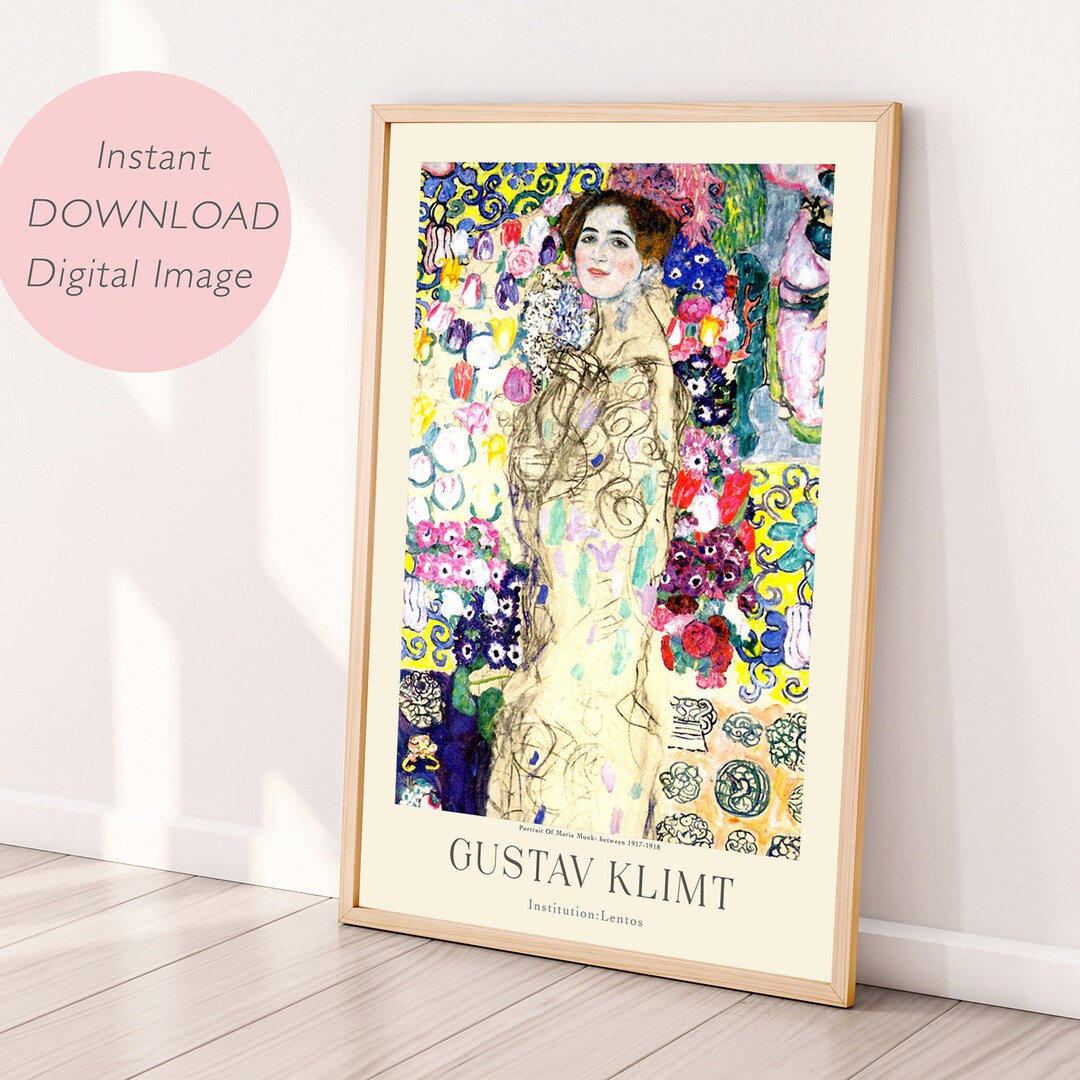 Digital Print, Gustav Klimt Art, Printable Wall Art, Portrait of Maria ...