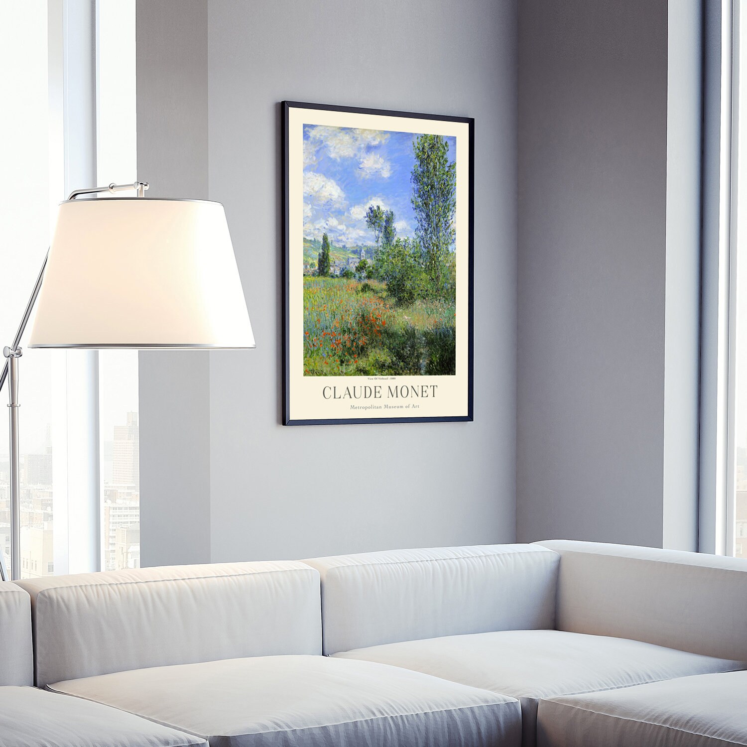Digital Print, Claude Monet Art, Printable Wall Art, View of V Theuil ...