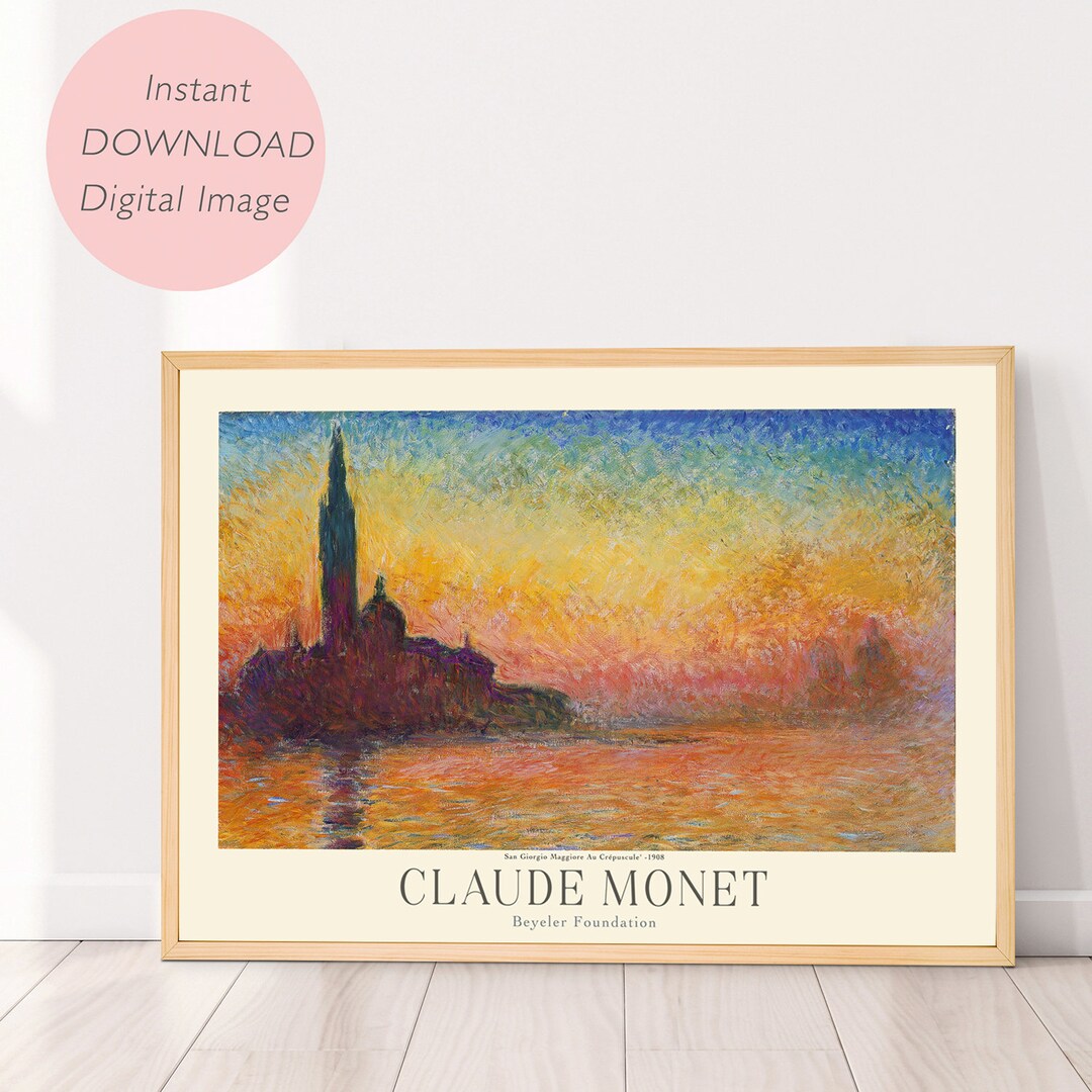 Digital Print, Claude Monet Art, Printable Wall Art, Claude Monet ...