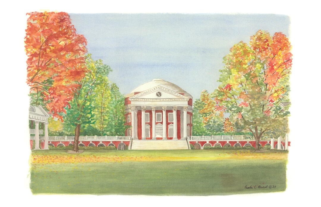 UVA Rotunda Watercolor, Limited Edition Print, Art, Painting, Archival ...