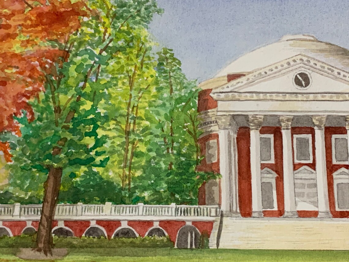 UVA Rotunda Watercolor, Limited Edition Print, Art, Painting, Archival ...