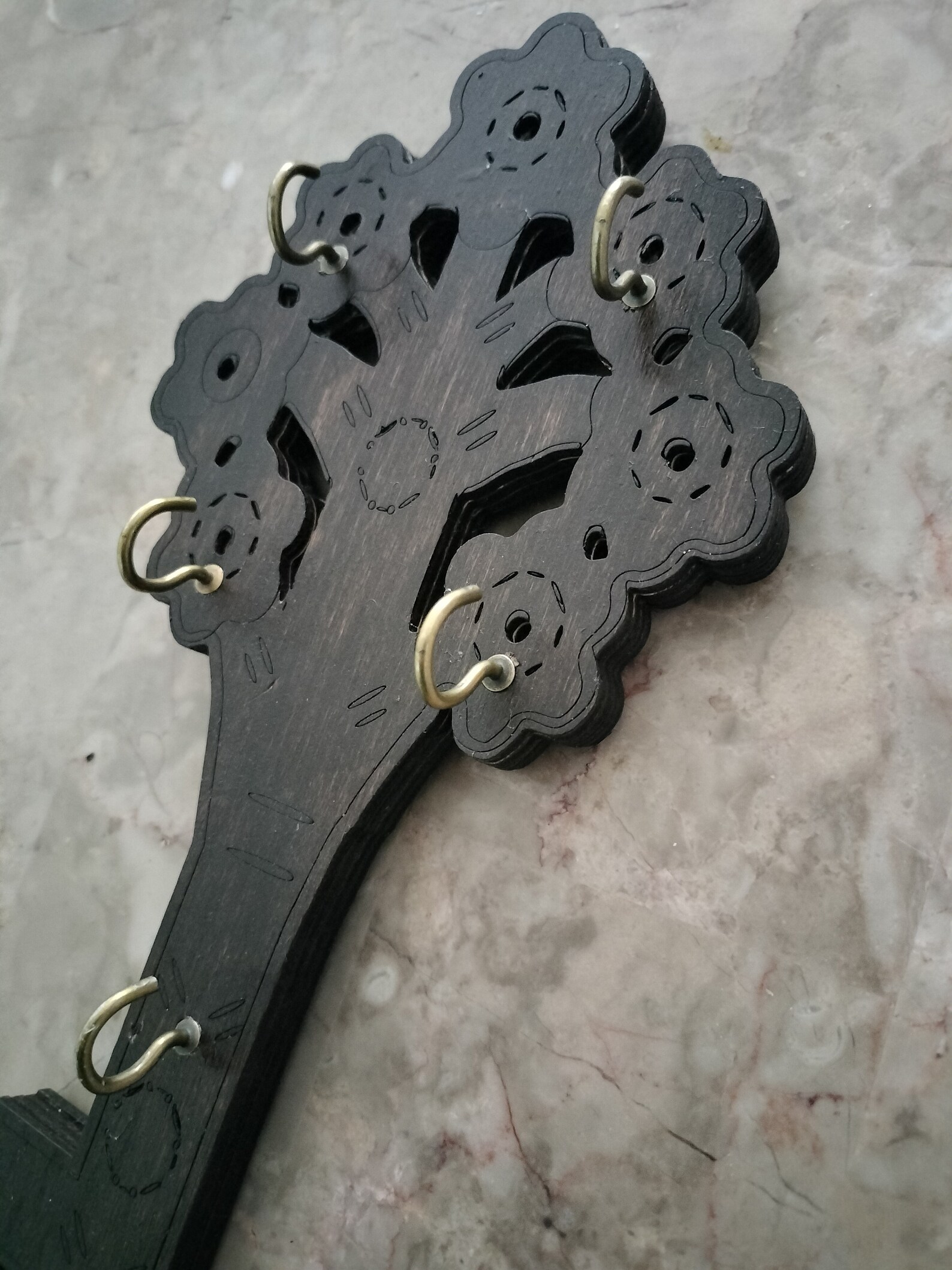 Key Shape Wooden Key Holder - Etsy