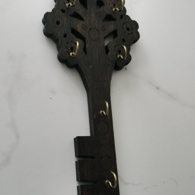 Wooden Wall Key Holder Key Shaped - Etsy
