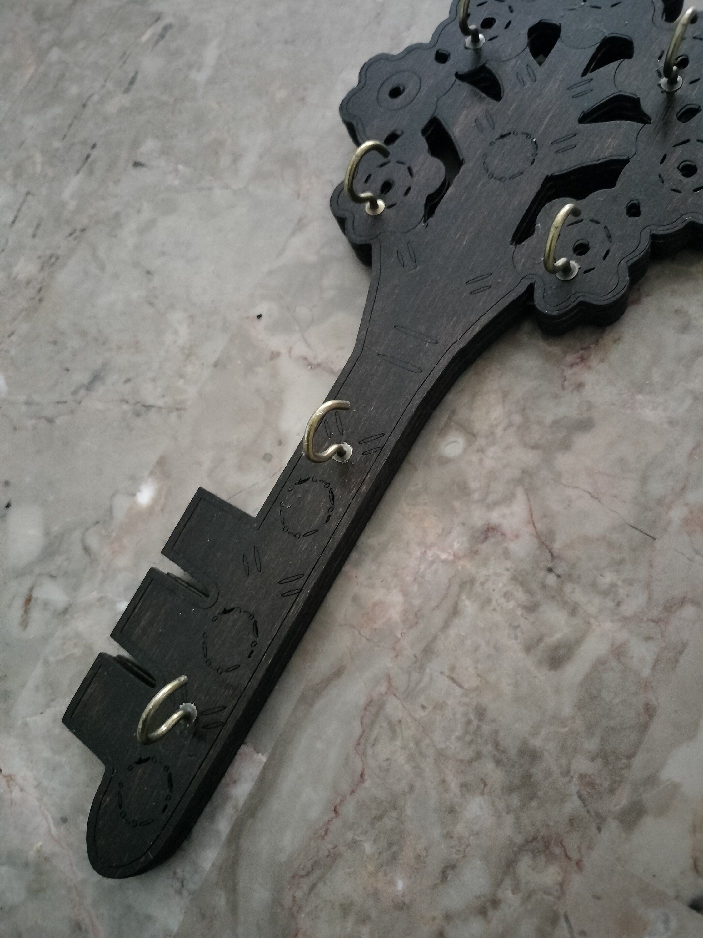 Key Shape Wooden Key Holder - Etsy