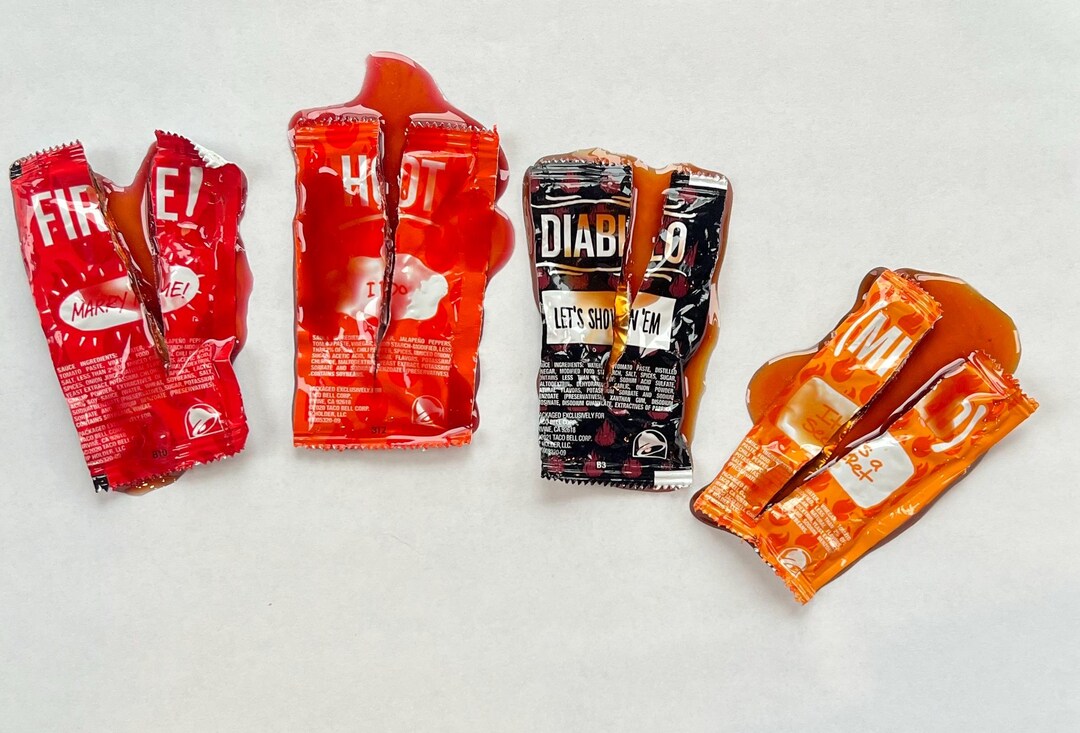 Spilled Hot Fire Diablo Mild Taco Bell Sauce Packet (4 Pack) - Etsy
