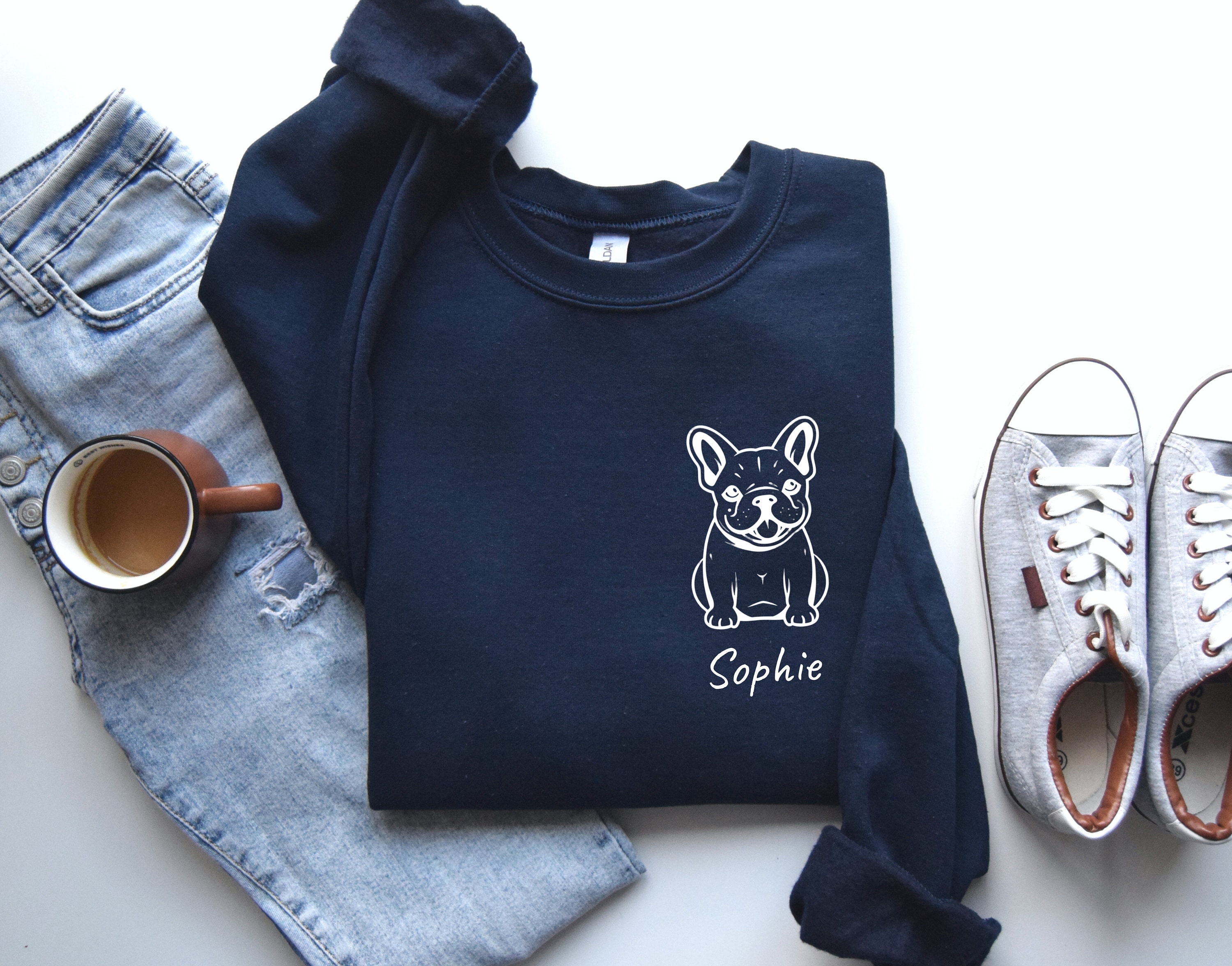 Frenchie Sweatshirt Customized Cute Frenchie Owner Gift Frenchie Mom ...