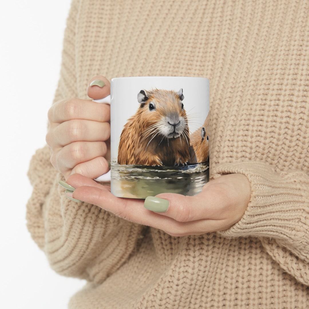 Adorable Capybara Mug: Enjoy Your Coffee With Cute Capybaras Design ...