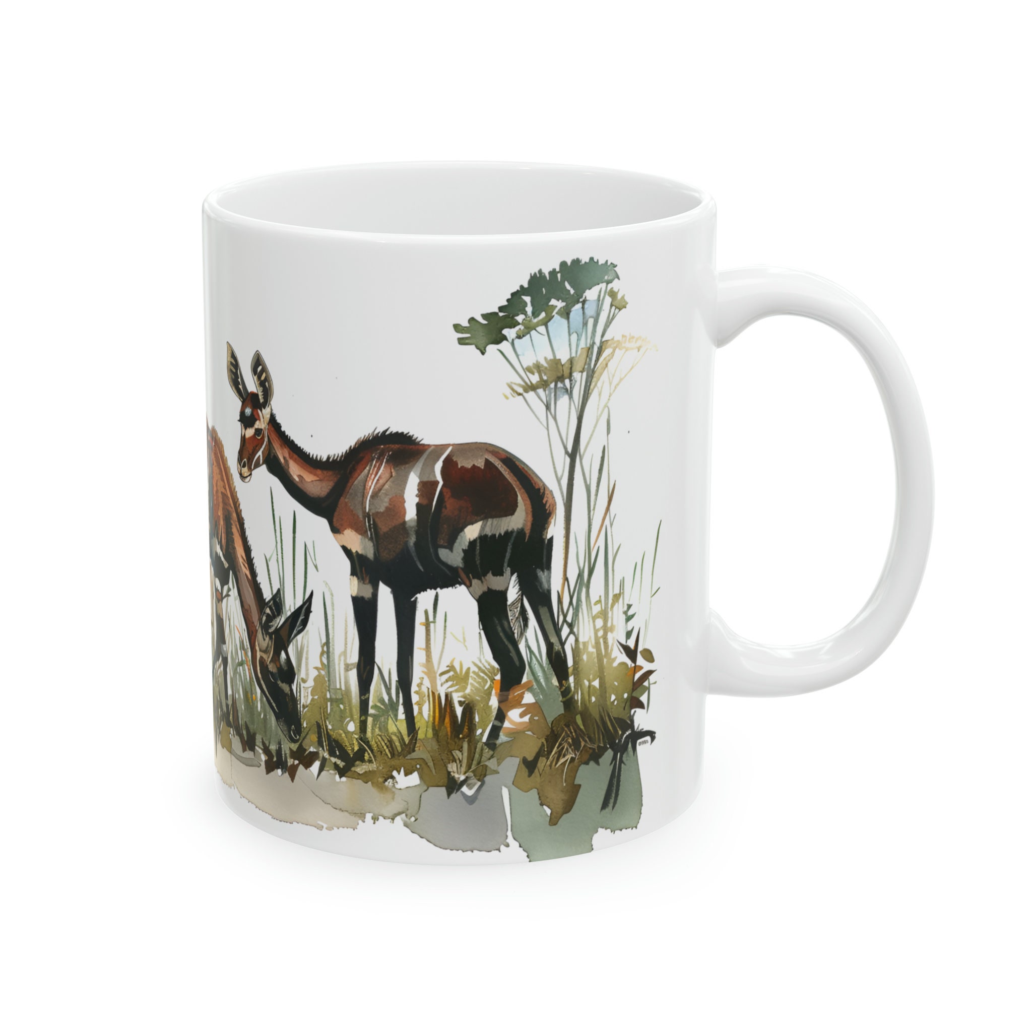 Adorable Okapi Mug: Perfect Gift for Animal Lovers Unique Okapi Design Coffee Cup - Etsy