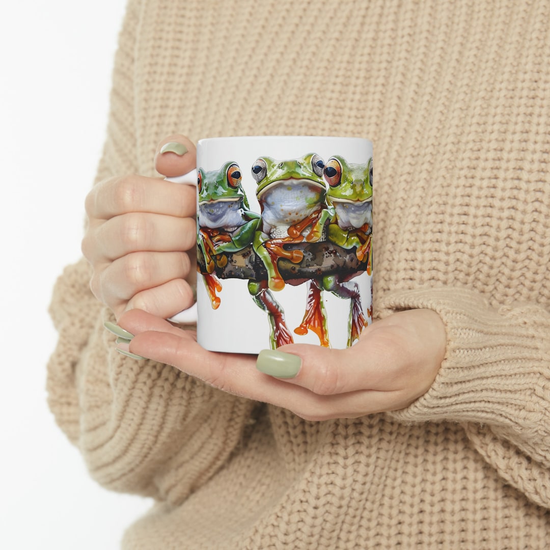 Cute Tree Frog Ceramic Mug: Ideal Present for Nature Enthusiasts and ...