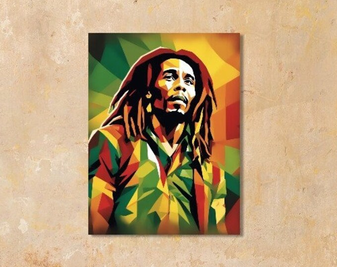 Bob Marley Poster With Signature Reggae Art Print Jamaican Music Wall ...