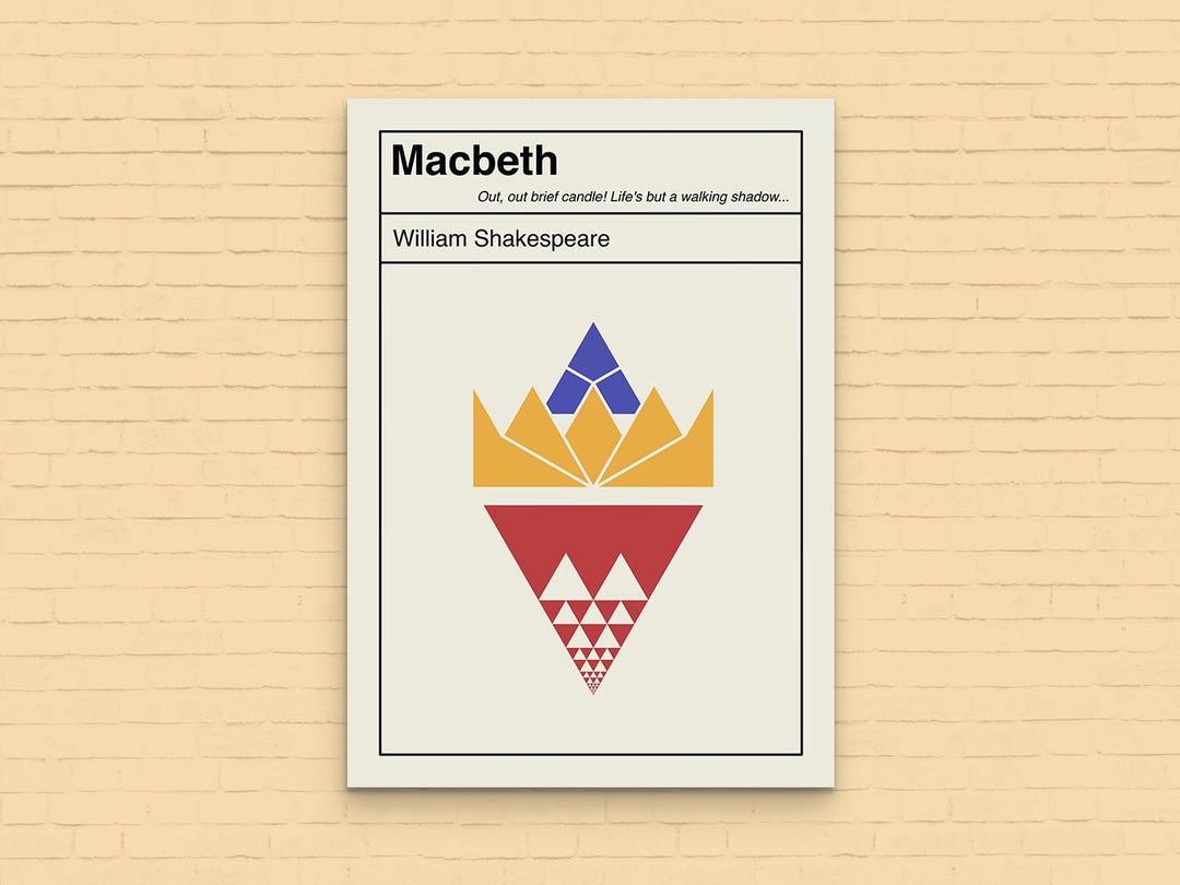 Macbeth Wall Art | Abstract Minimalist Premium Shakespeare Poster or ...