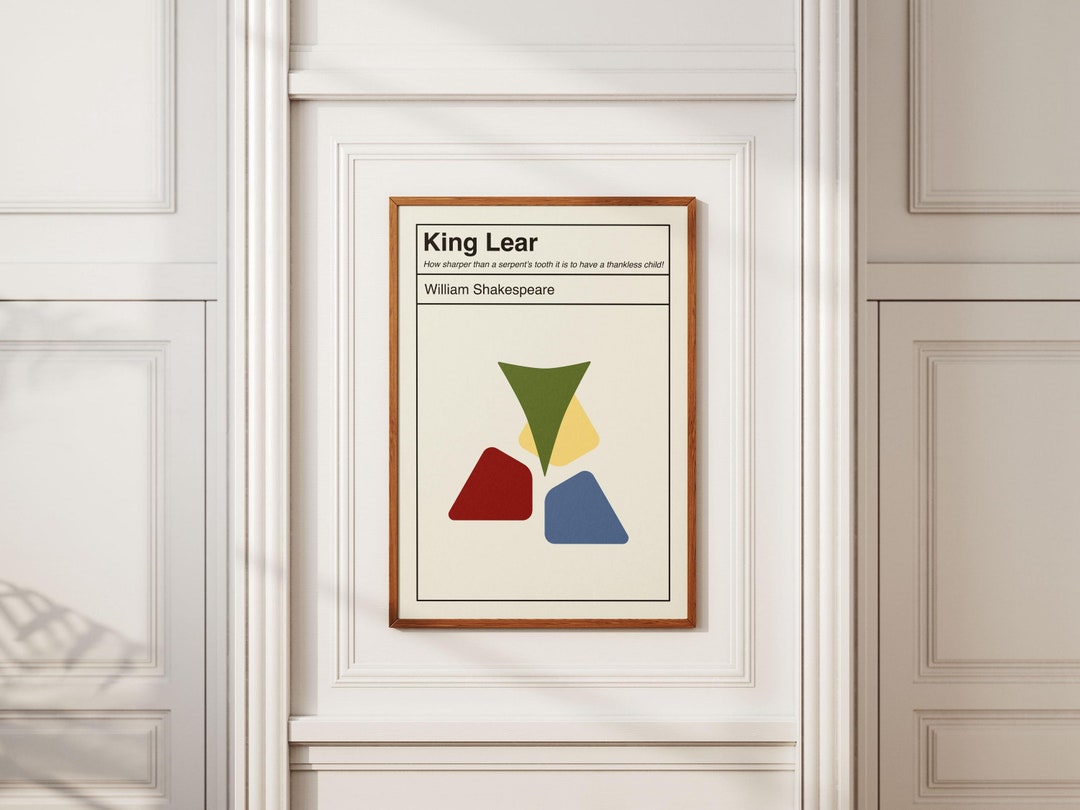 Shakespeare King Lear Digital Poster High Quality Vector Files Abstract ...
