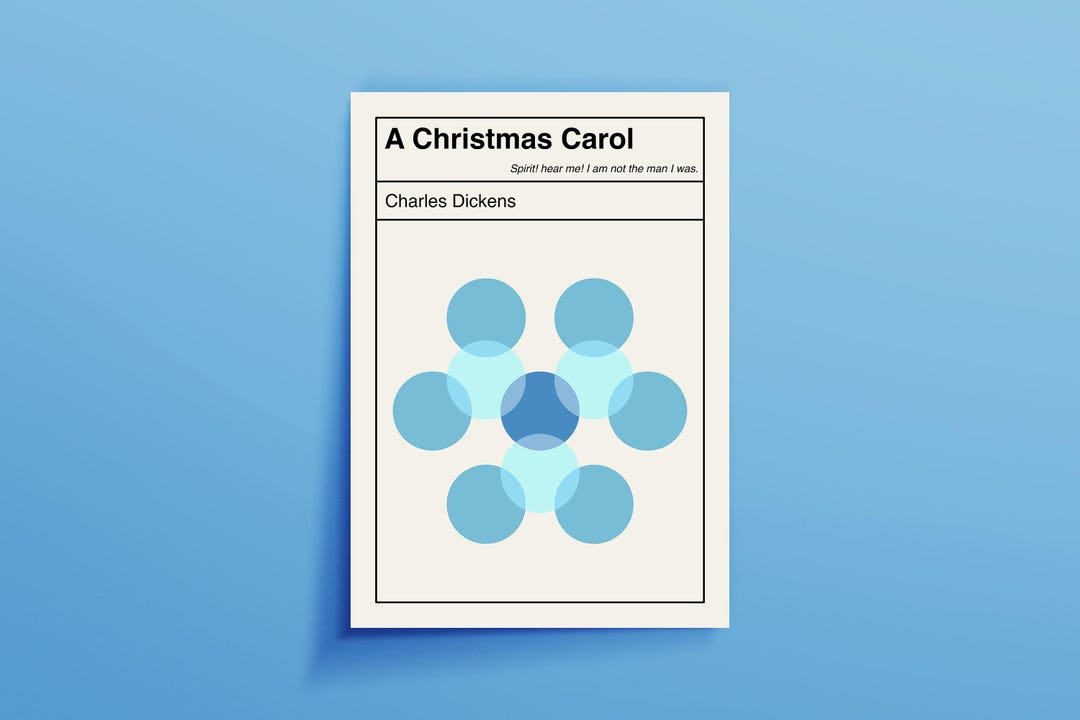 A Christmas Carol Poster Charles Dickens Abstract Minimalist Design ...