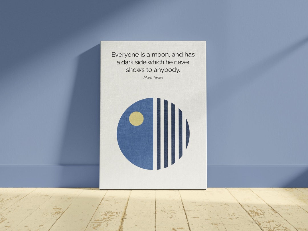 Premium Mark Twain Quote Poster or Printed Canvas. Geometric Minimalist ...