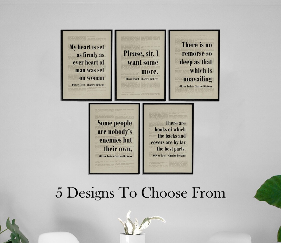 Oliver Twist Quote Poster: Charles Dickens Print, Matte Finish - Etsy