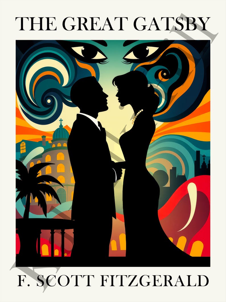 The Great Gatsby Poster | Matisse Inspired Art Deco Print - Etsy