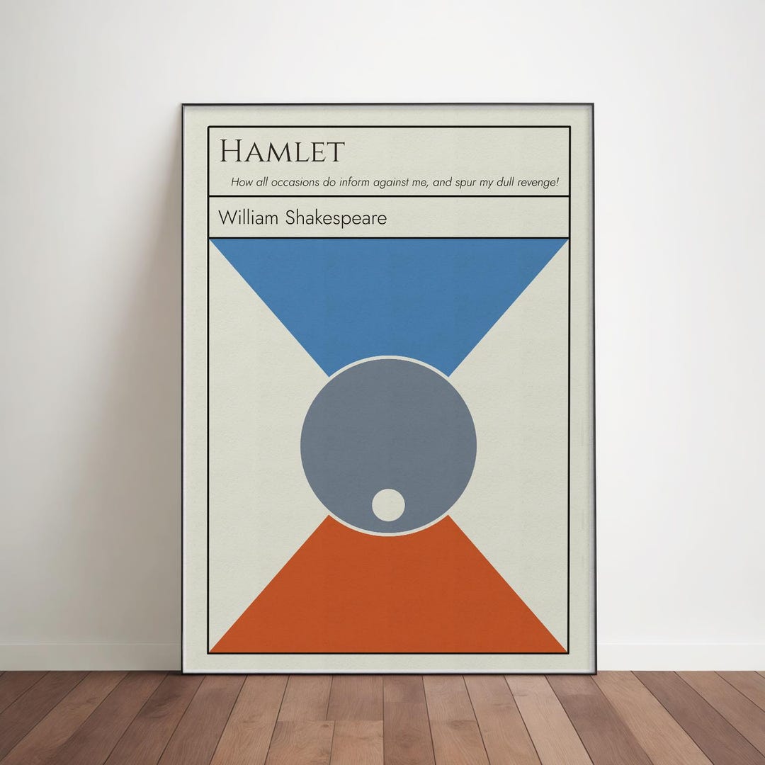 Hamlet Wall Art. Abstract Minimalist Premium Shakespeare Poster ...